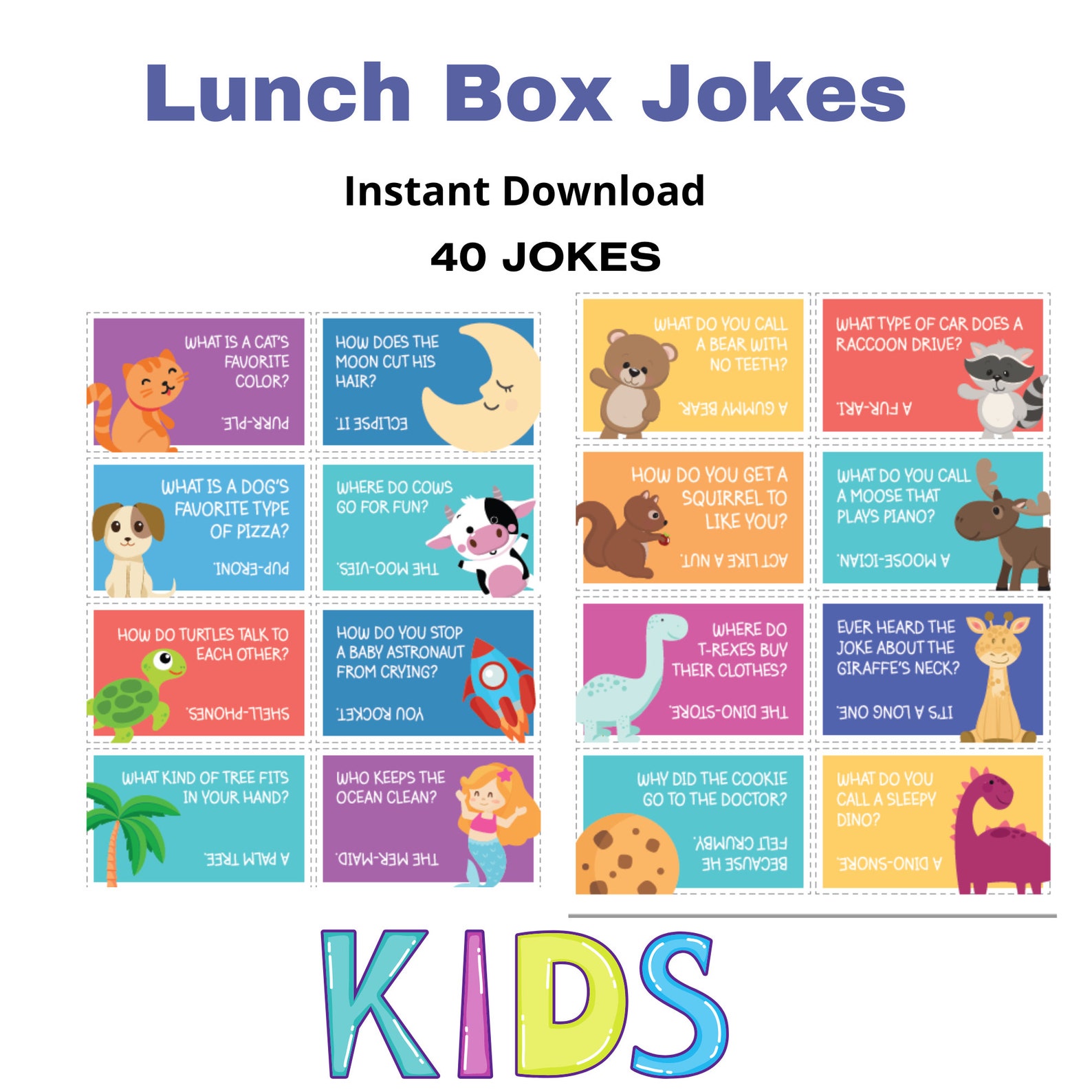 Lunchbox Jokes Printable, Lunch Box Notes, Jokes for Kids, Lunchbox ...