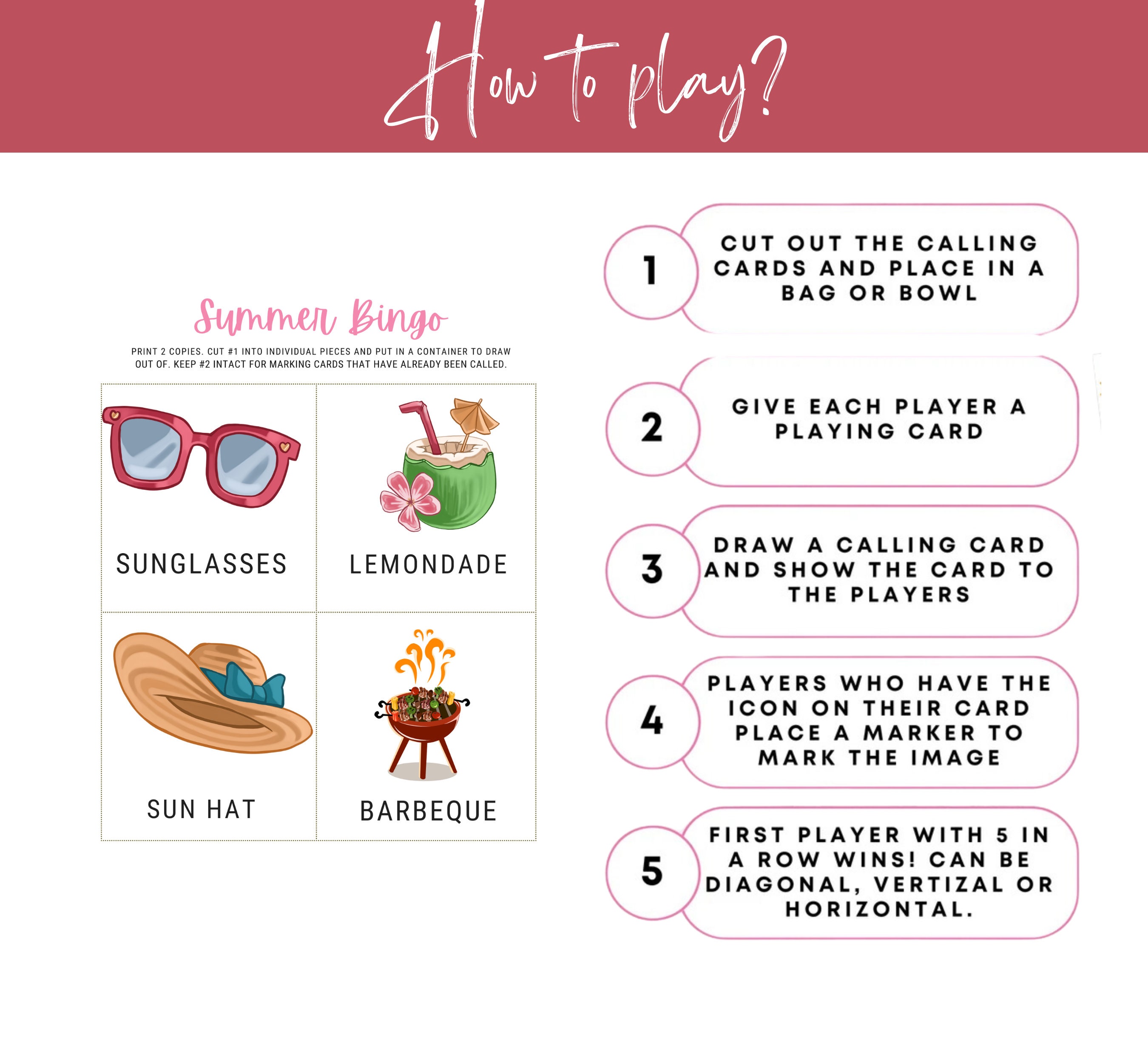 Instant Download Kids Game Set of 30 Boards Summer Activity Summer Game ...