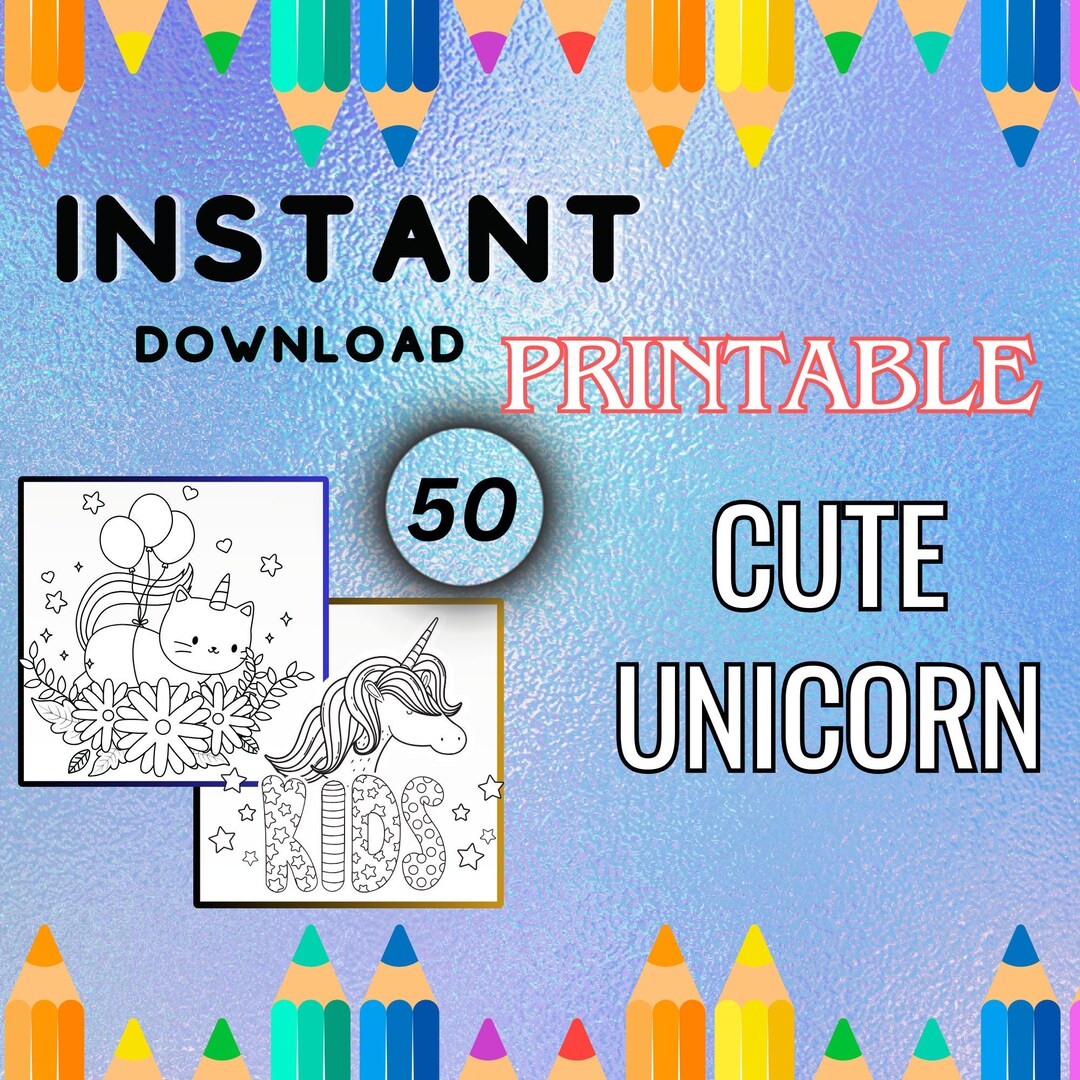 Unicorn Coloring Pages for Kids and Young Artists Cute and Creative Fun ...