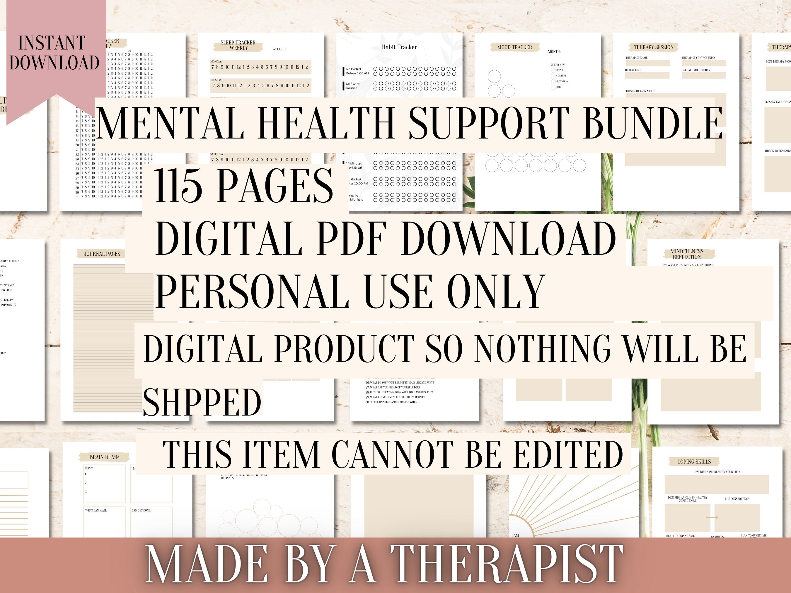 Mental Health Journal | Journal Prompts | Goal Setting Planner ...