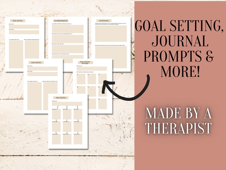 Mental Health Journal | Journal Prompts | Goal Setting Planner ...