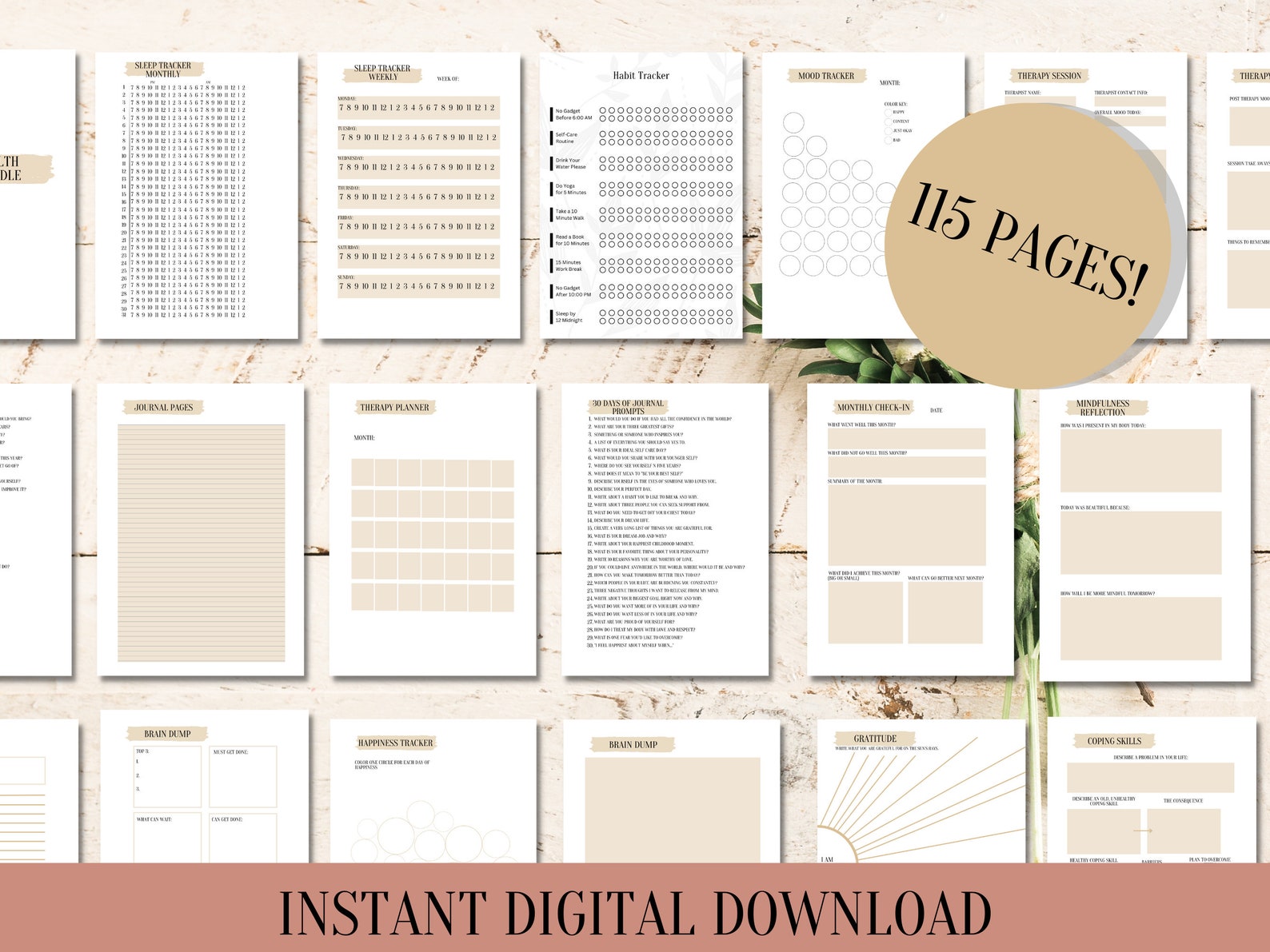 Mental Health Journal | Journal Prompts | Goal Setting Planner ...