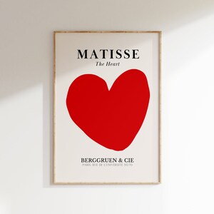 Matisse the Heart Print 4 Colours Artists & Abstracts matisse Heart ...