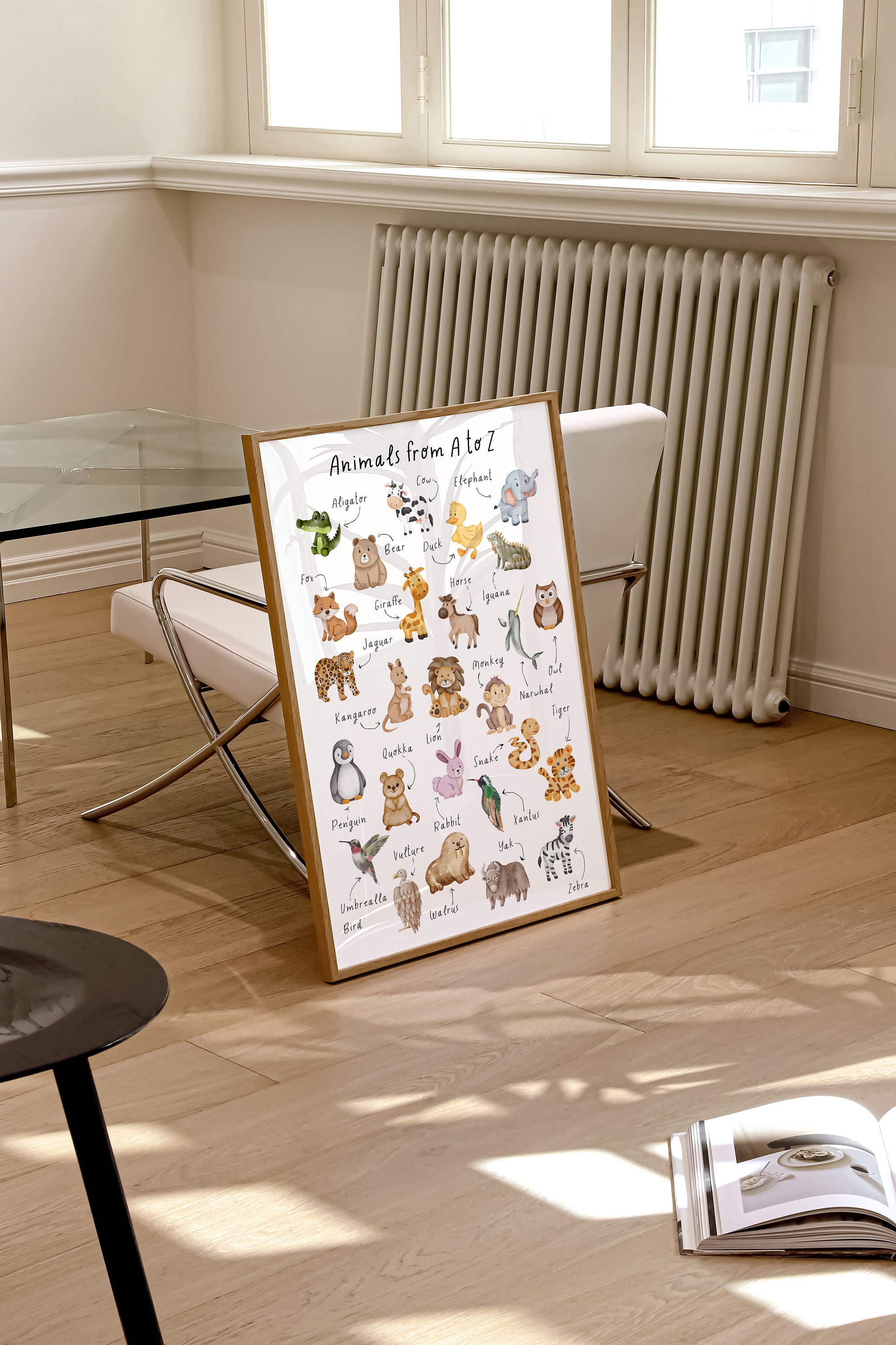 Animal Alphabet Print Nursery & Kids baby Room, Kids Play Room, Girl ...