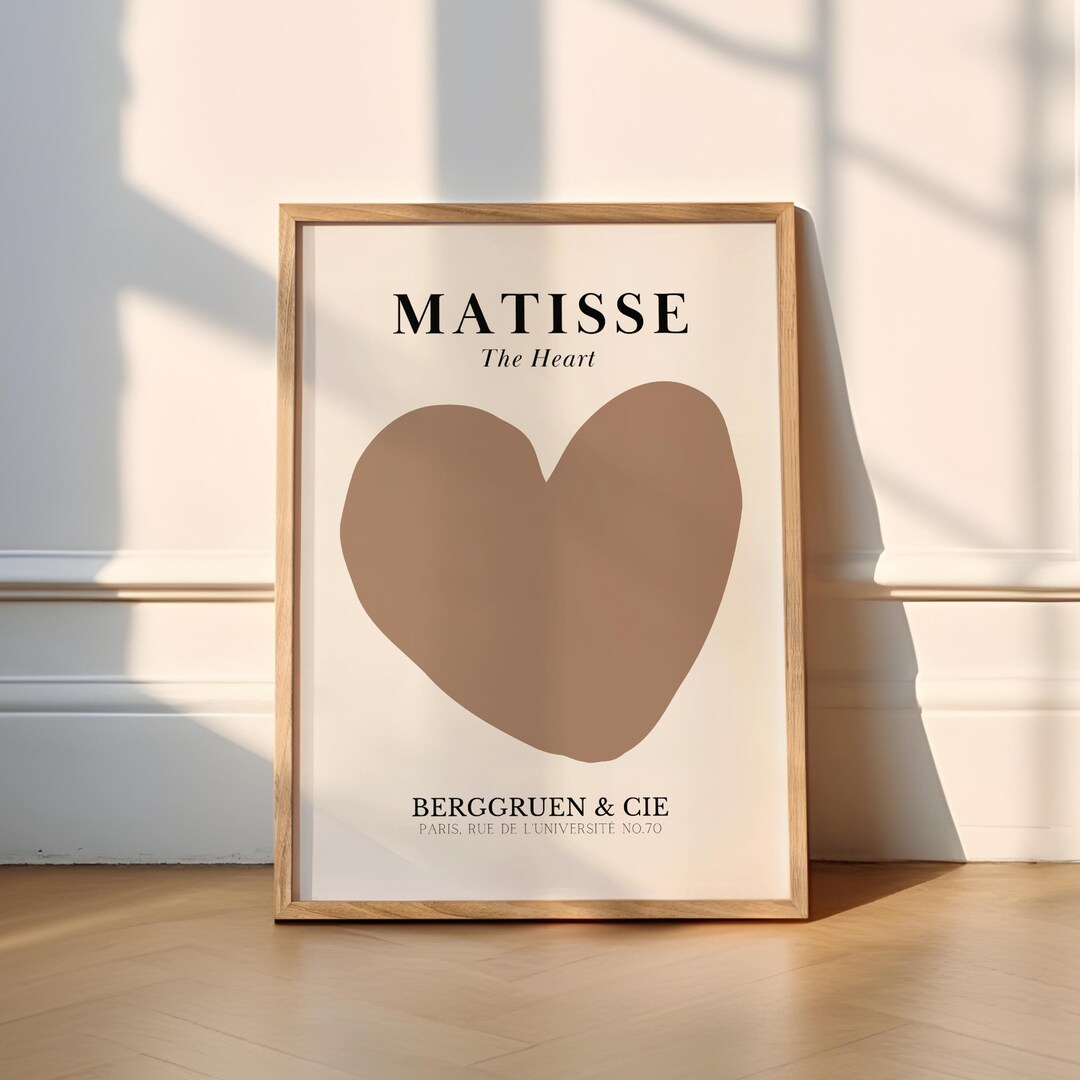 Matisse the Heart Print | 4 Colours | Inspired by (matisse Heart ...