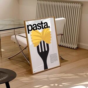 Pasta Print | Kitchen (kitchen Prints, Kitchen Poster, Foodie, Food ...