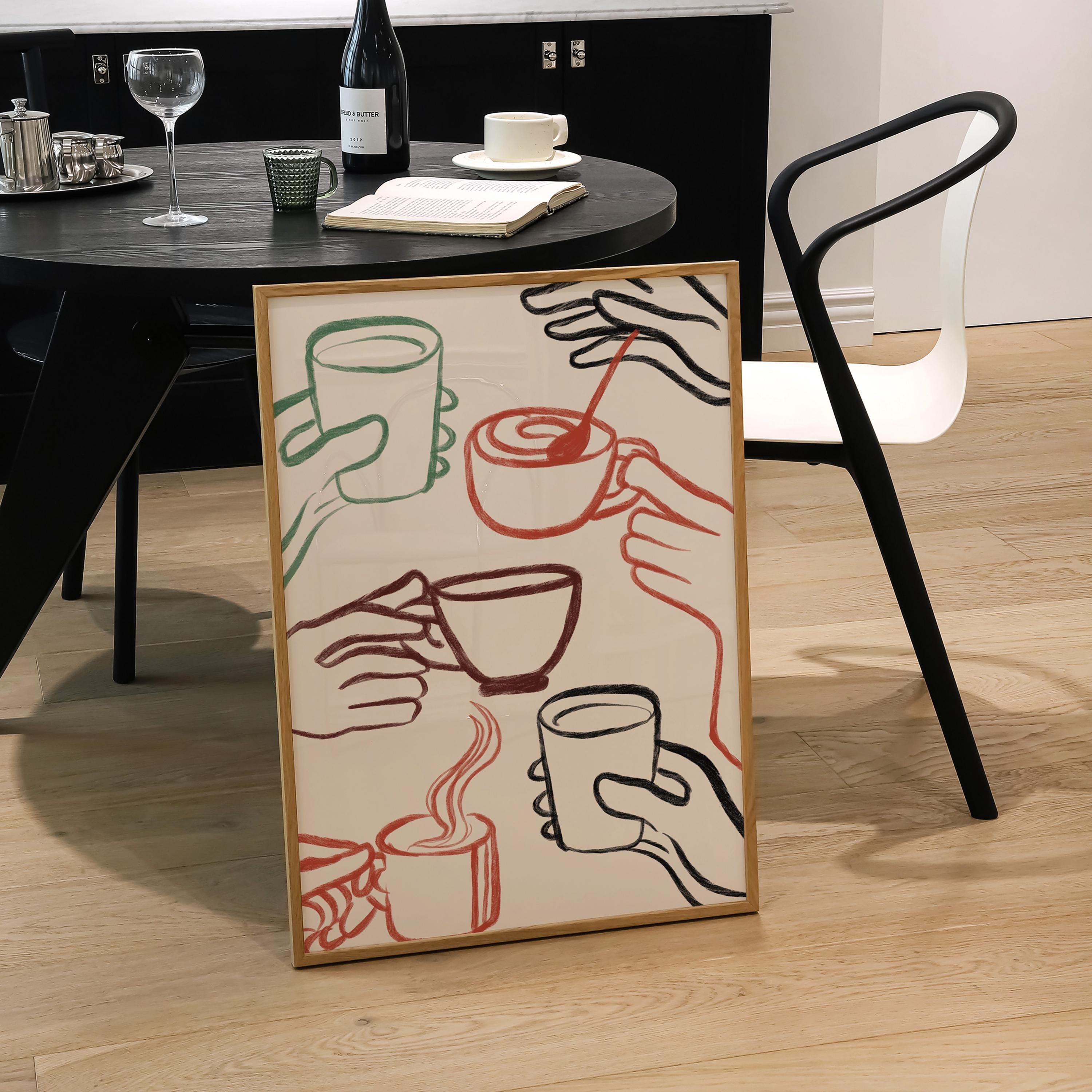 Cuppa Print | 5 Colours | Kitchen (cuppa, Brew, Funky Coffee Prints ...