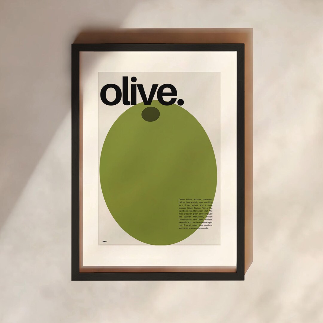 Olive Print Kitchen kitchen Poster, Kitchen Print, Olive Lover, Funky ...