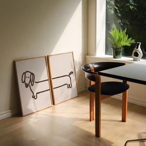 Dachshund Print | 4 Colours | Funky (sausage Dog Poster, Prints, Funny ...