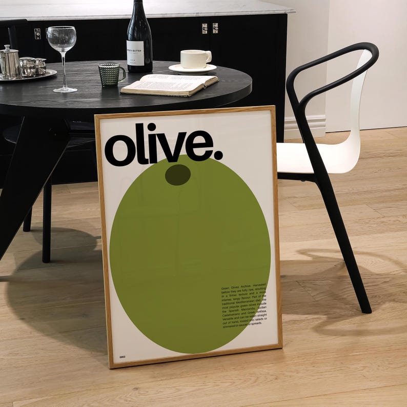 Olive Print | Kitchen (kitchen Poster, Kitchen Print, Olive Lover ...