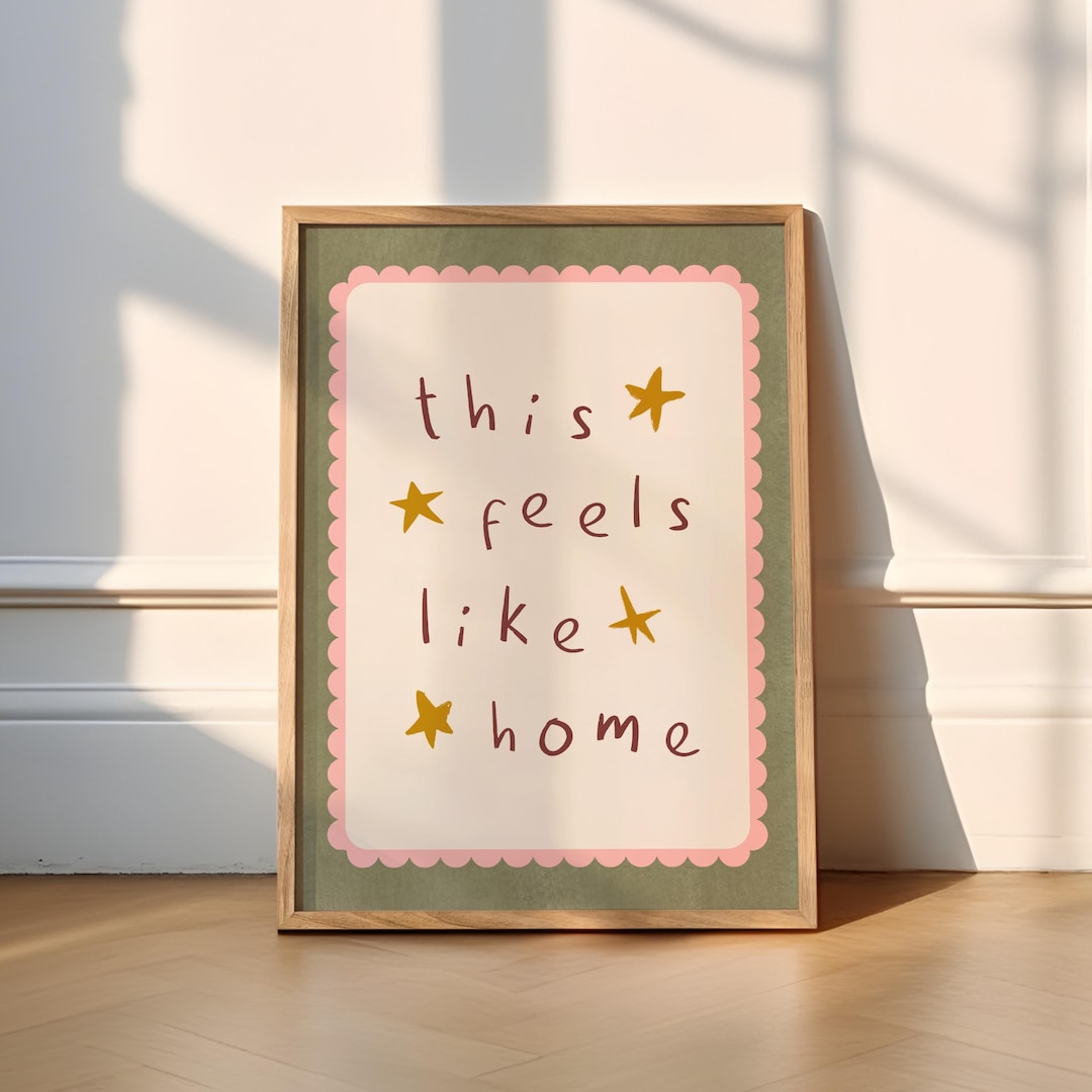 This Feels Like Home Print | 4 Colours | Typography (home Sweet Home ...