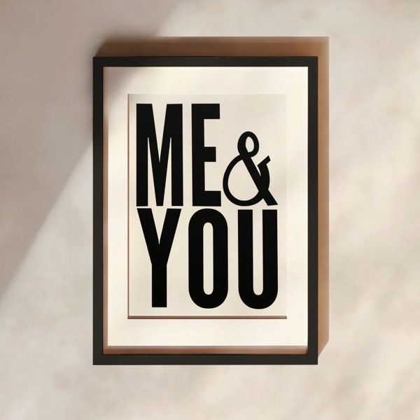 You and Me Print - Etsy