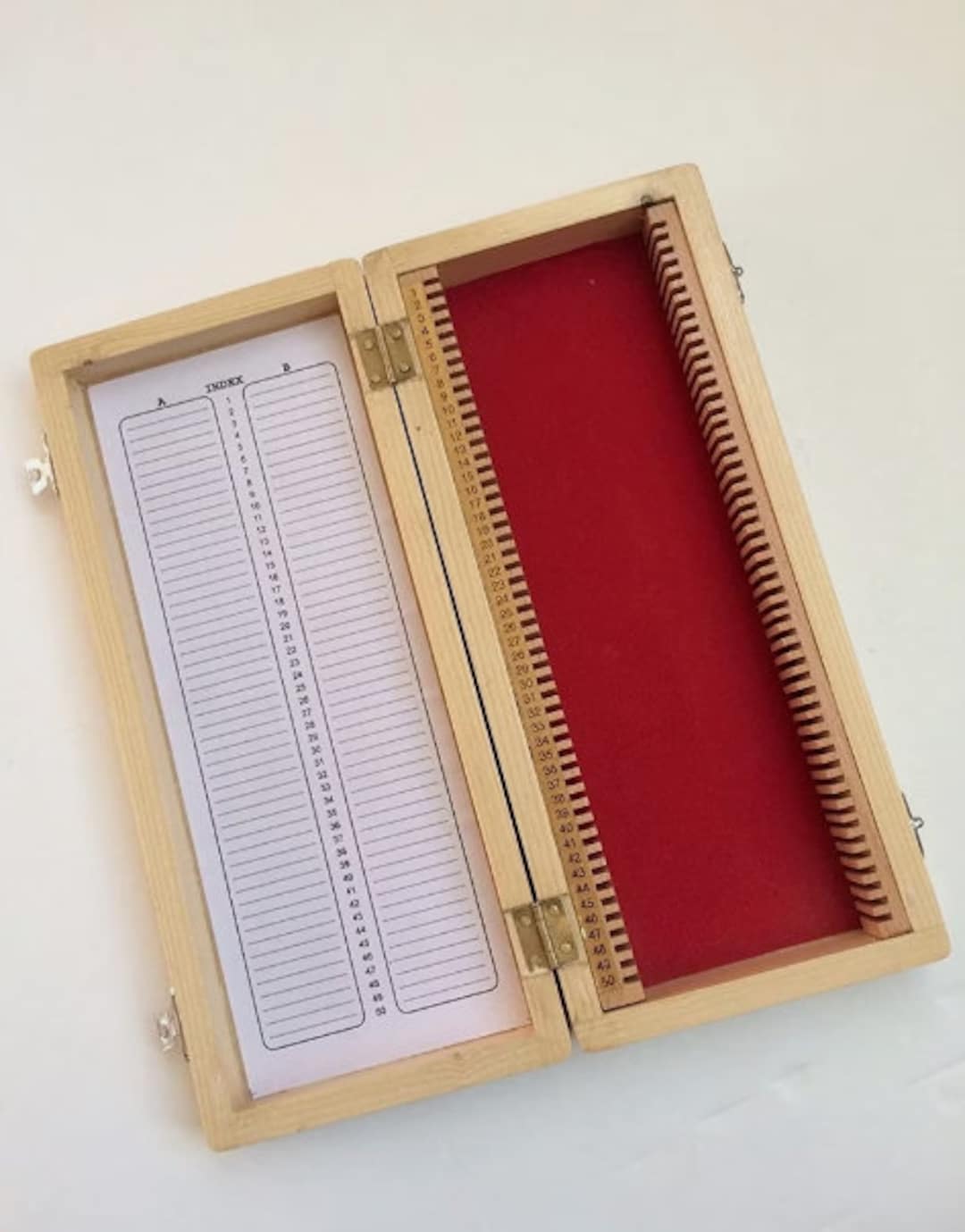 Handmade Wooden Microscope Box 50 Slides Prepared Slide Storage Case - Etsy