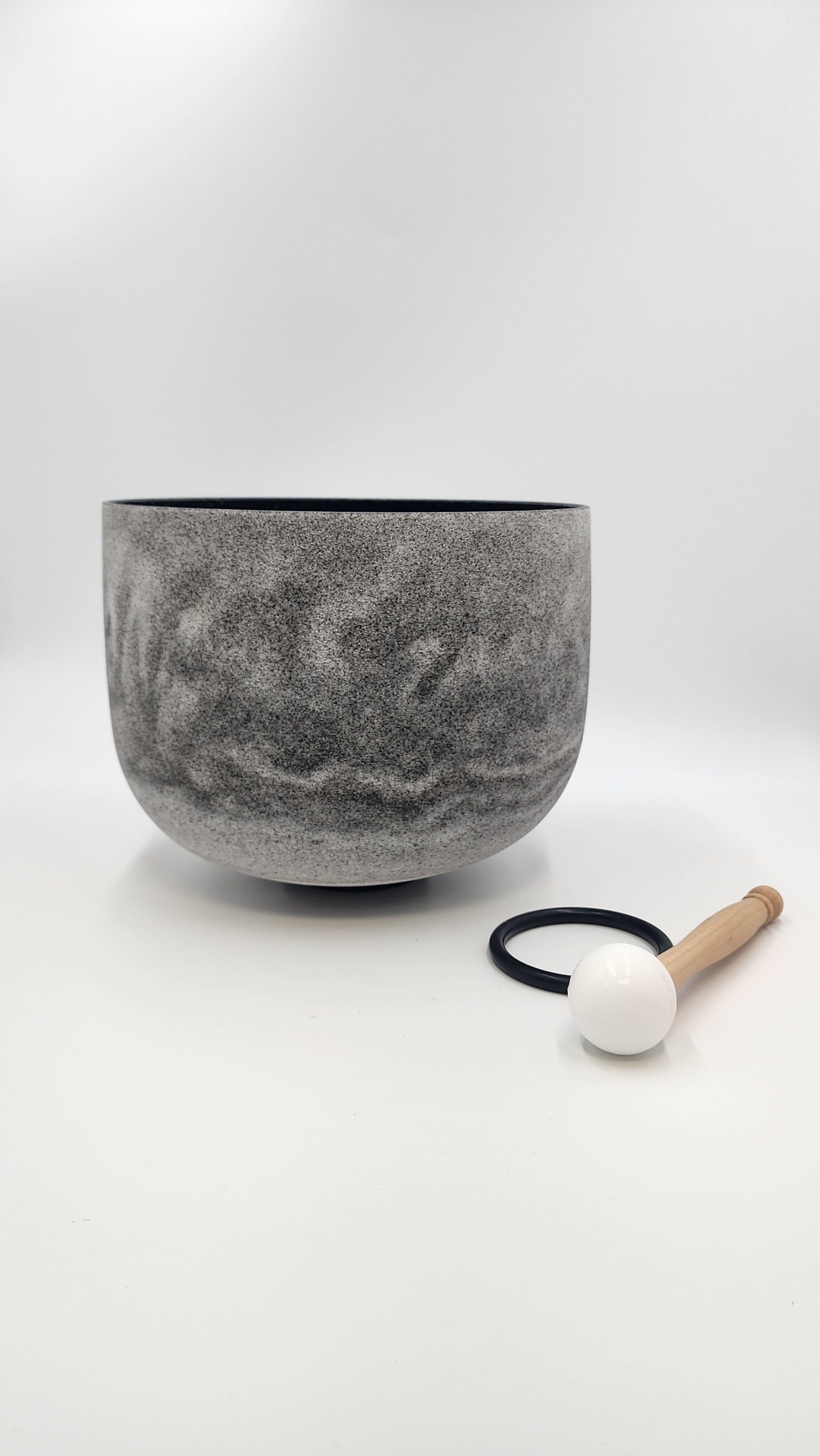 A Obsidian 12 Inch Crystal Singing Bowl With Case Third Eye - Etsy