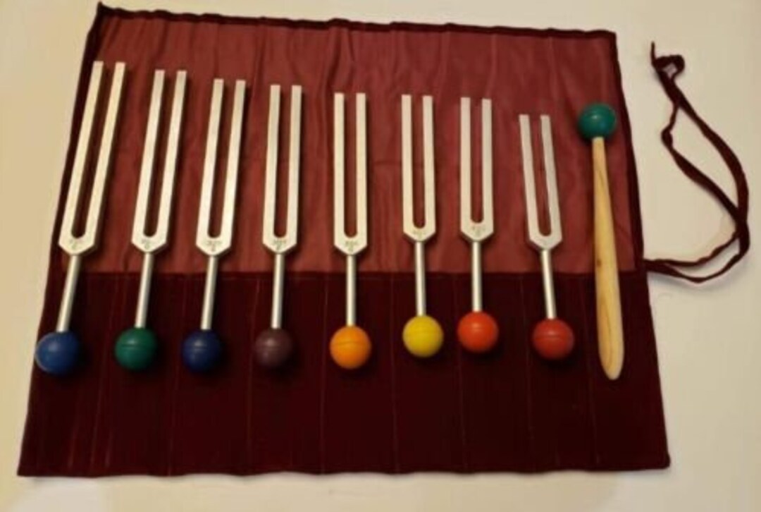 Solar Harmonic Spectrum 8 Set Tuning Forks With Striker Velvet Bag ...