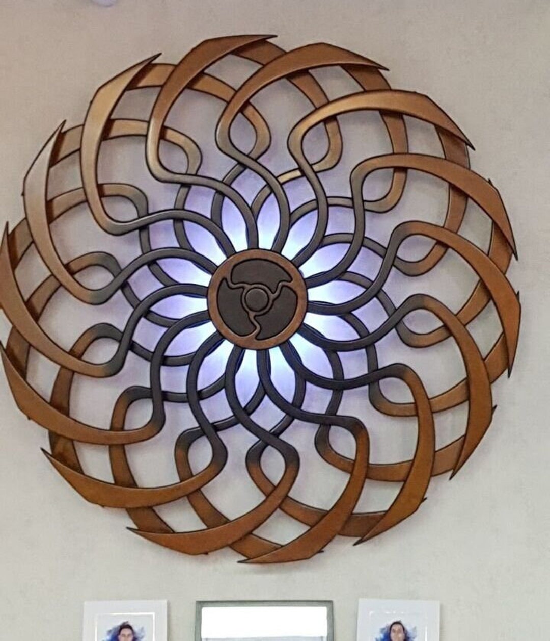 Wooden Kinetic Sculpture Energy Wheel Birch Wood, Bluetooth Enabled ...