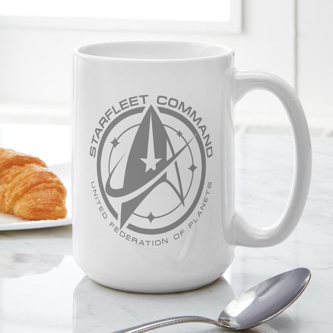 Cafepress Grey Starfleet Command Emblem Mugs Ceramic Coffee Mug, Tea ...