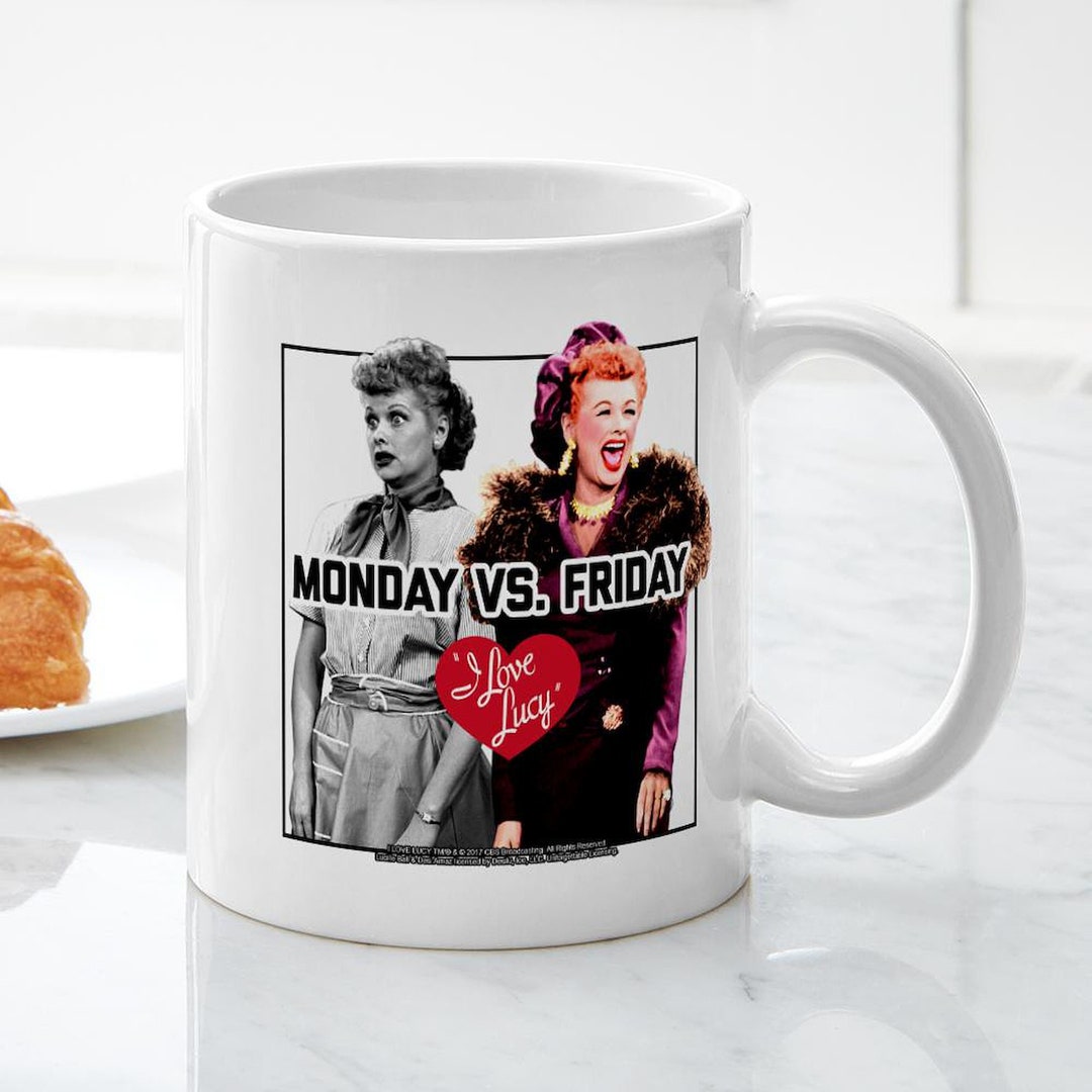 Cafepress I Love Lucy Monday Vs. Friday Ceramic Coffee Mug, Tea Cup 11 ...