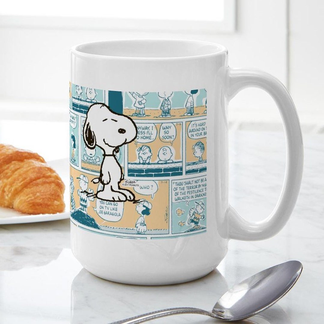 Cafepress Peanuts Snoopy Comic Strip Ceramic Coffee Mug, Tea Cup 15 Oz ...