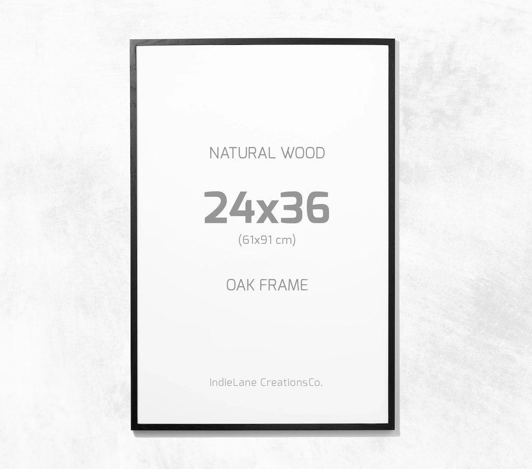 Black Oak Wood Frame 24x36 in 61x91 Cm Natural Oak - Etsy
