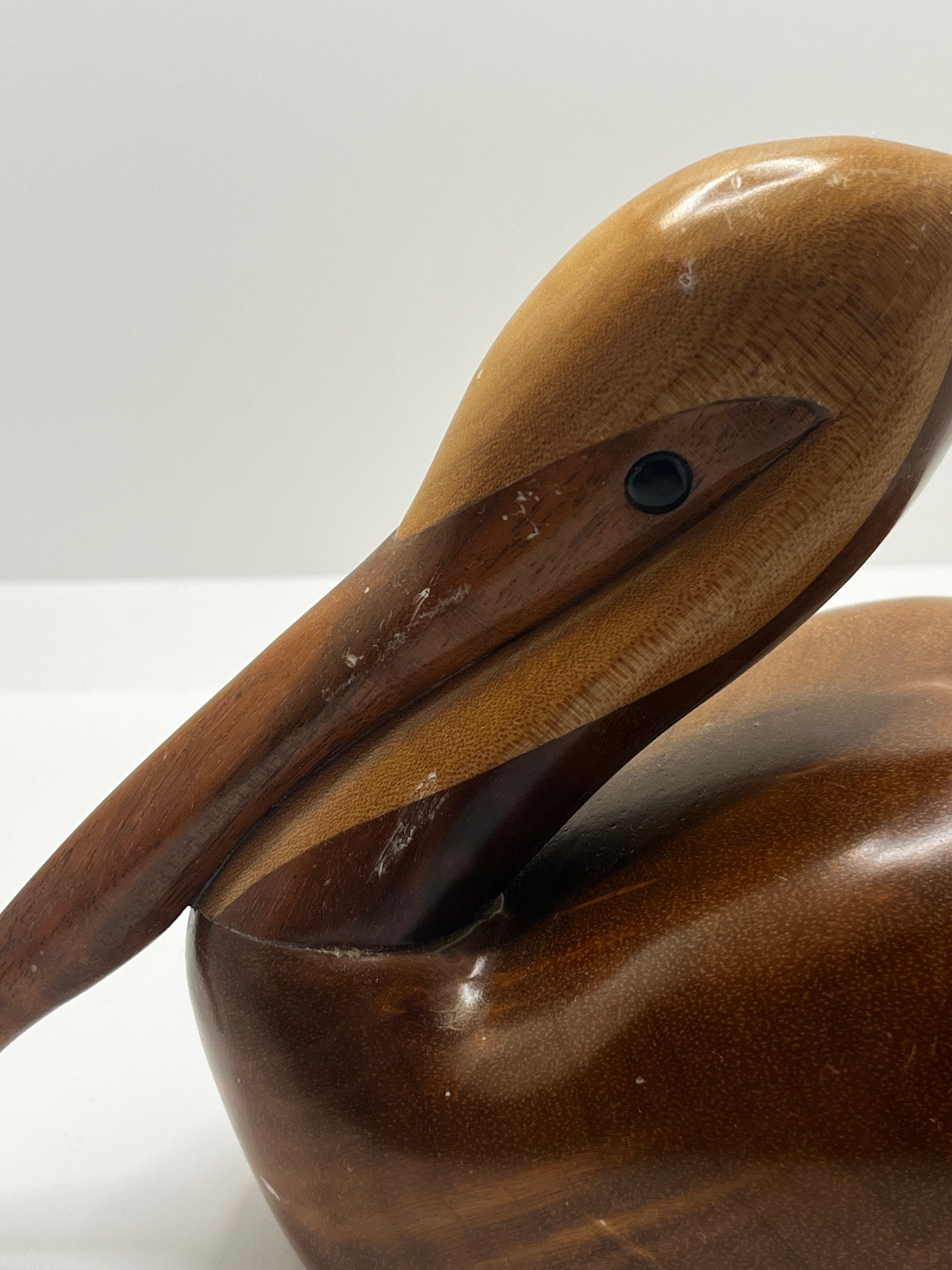 Beautiful Carved Floating Wood Pelican Signed by Gordon - Etsy