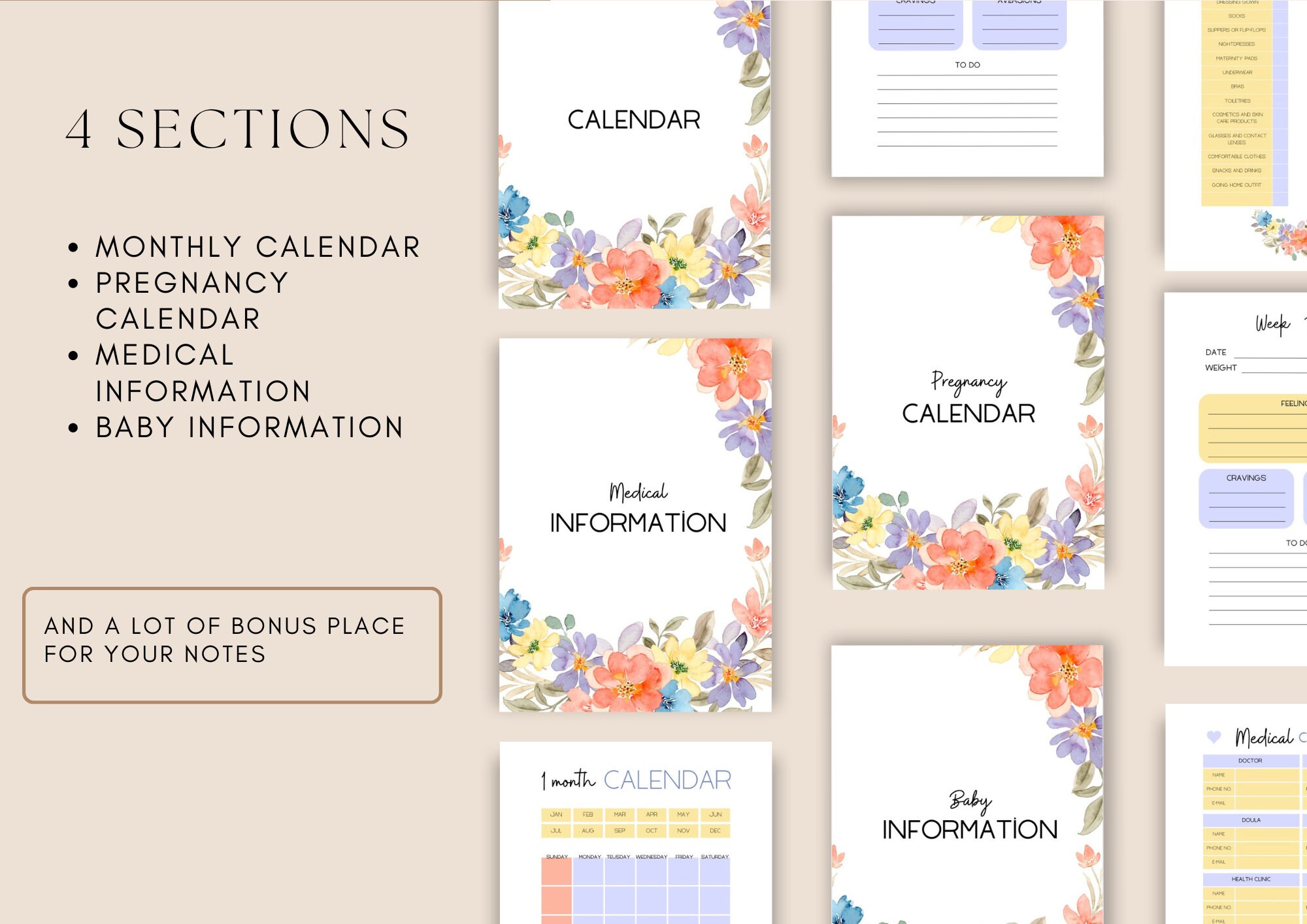 Pregnancy Planner Printable Printable Pregnancy Journal Pregnancy ...