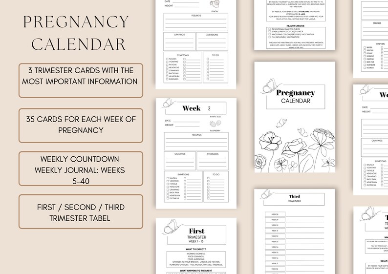Pregnancy Planner Printable | Printable Pregnancy Journal | Pregnancy ...