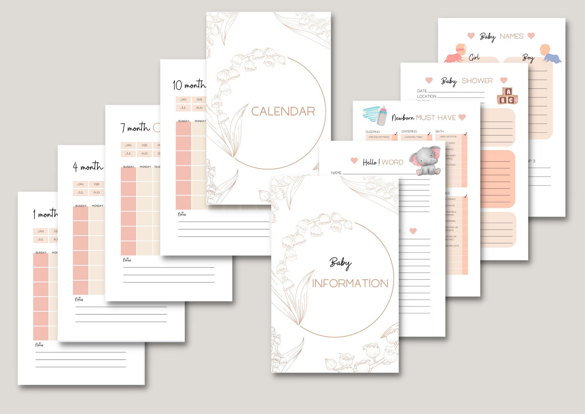 Pregnancy Planner Printable, Printable Pregnancy Journal, Pregnancy ...