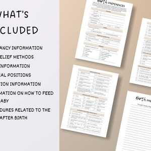 Labor and Delivery, Birth Education, Birth Plan Template, Printable ...