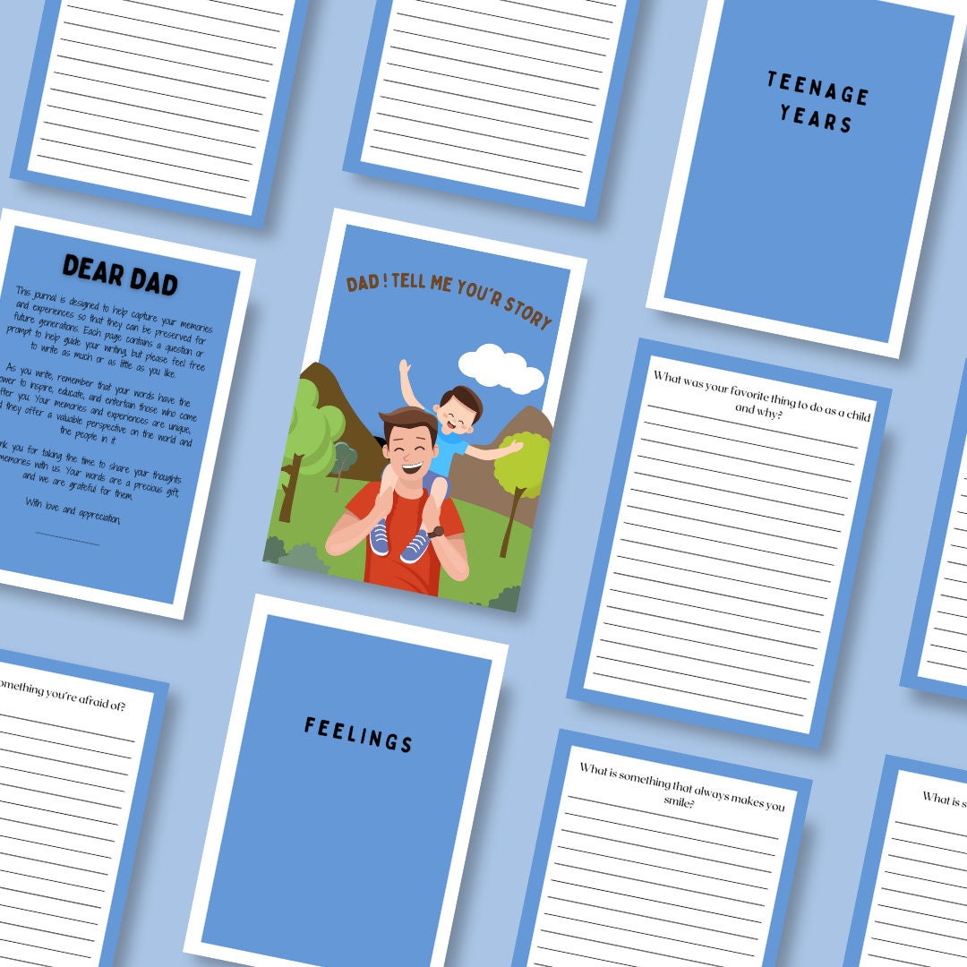 Dad - I Want to Hear Your Story, Printable Journal for Dad, Legacy ...