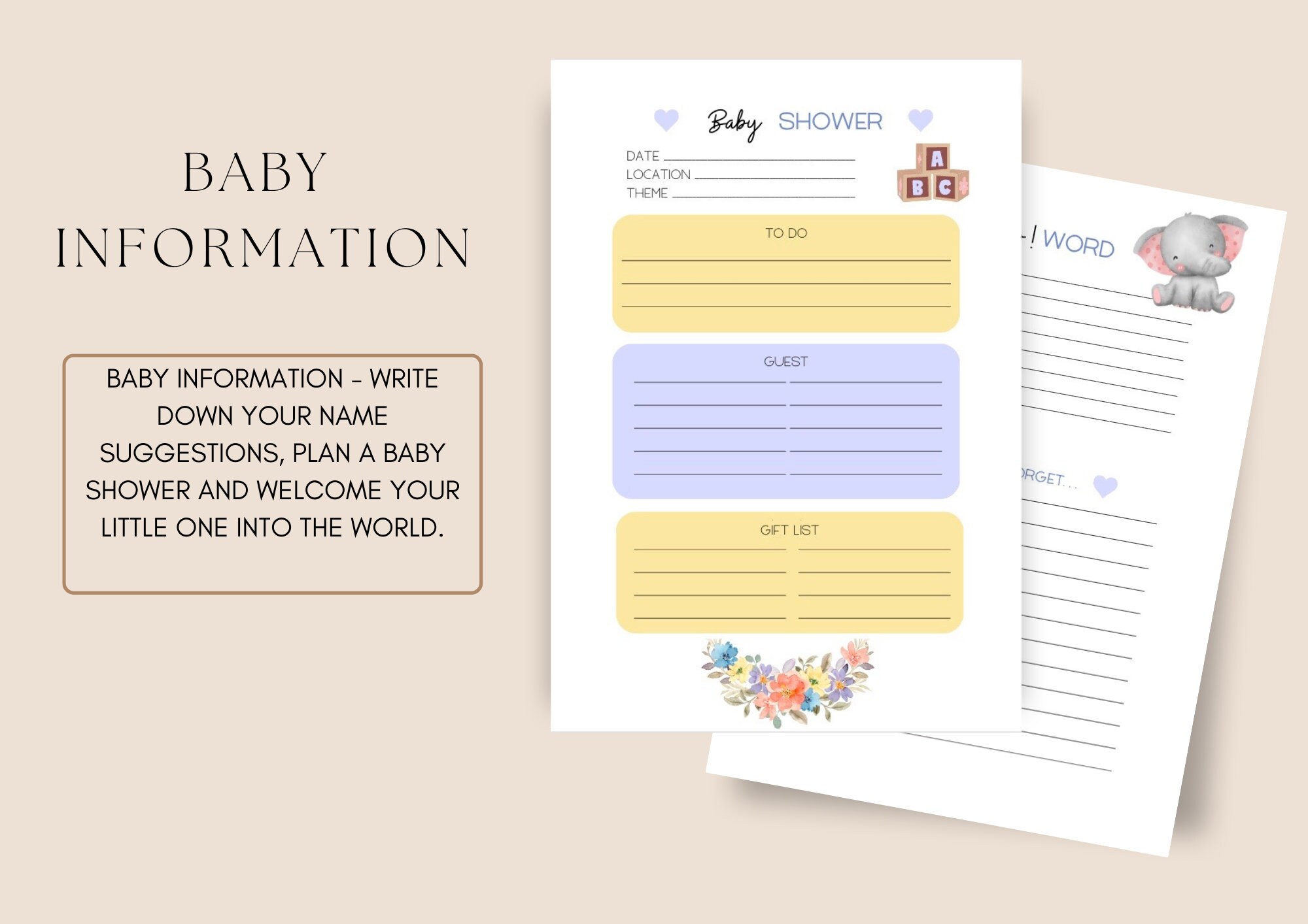 Pregnancy Planner Printable Printable Pregnancy Journal Pregnancy ...