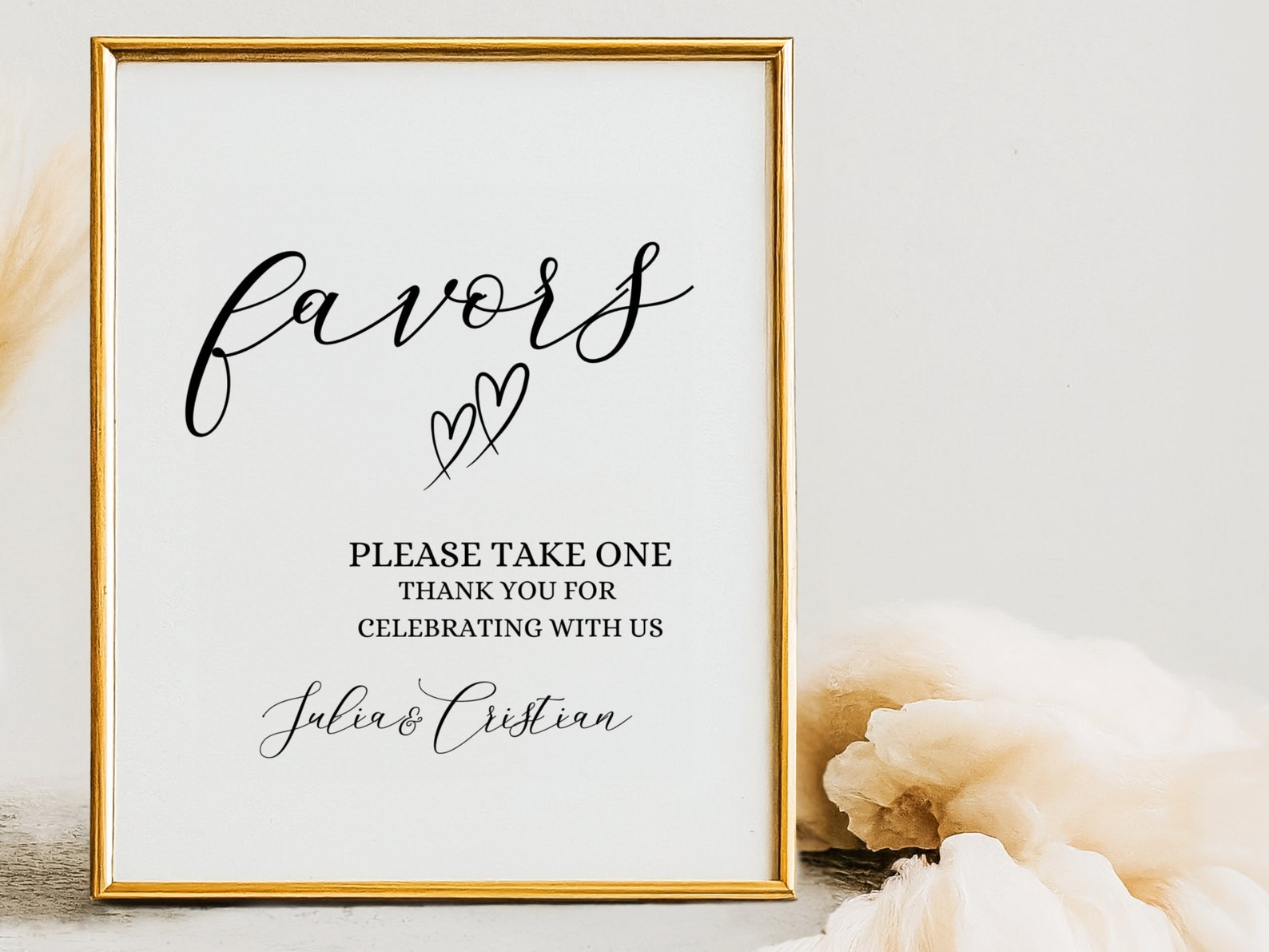 Editable Boho Bridal Shower Favors Sign, Wedding Favor Sign Template ...