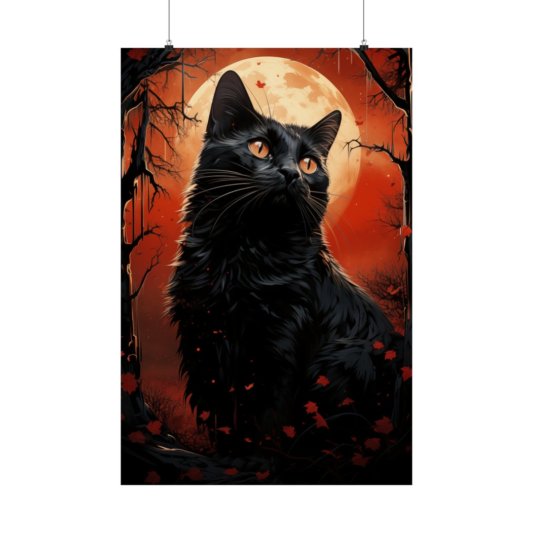 Cat, Moon, Galaxy, Magic, Occult, Universe, Moon, Esoteric, Free Spirit ...