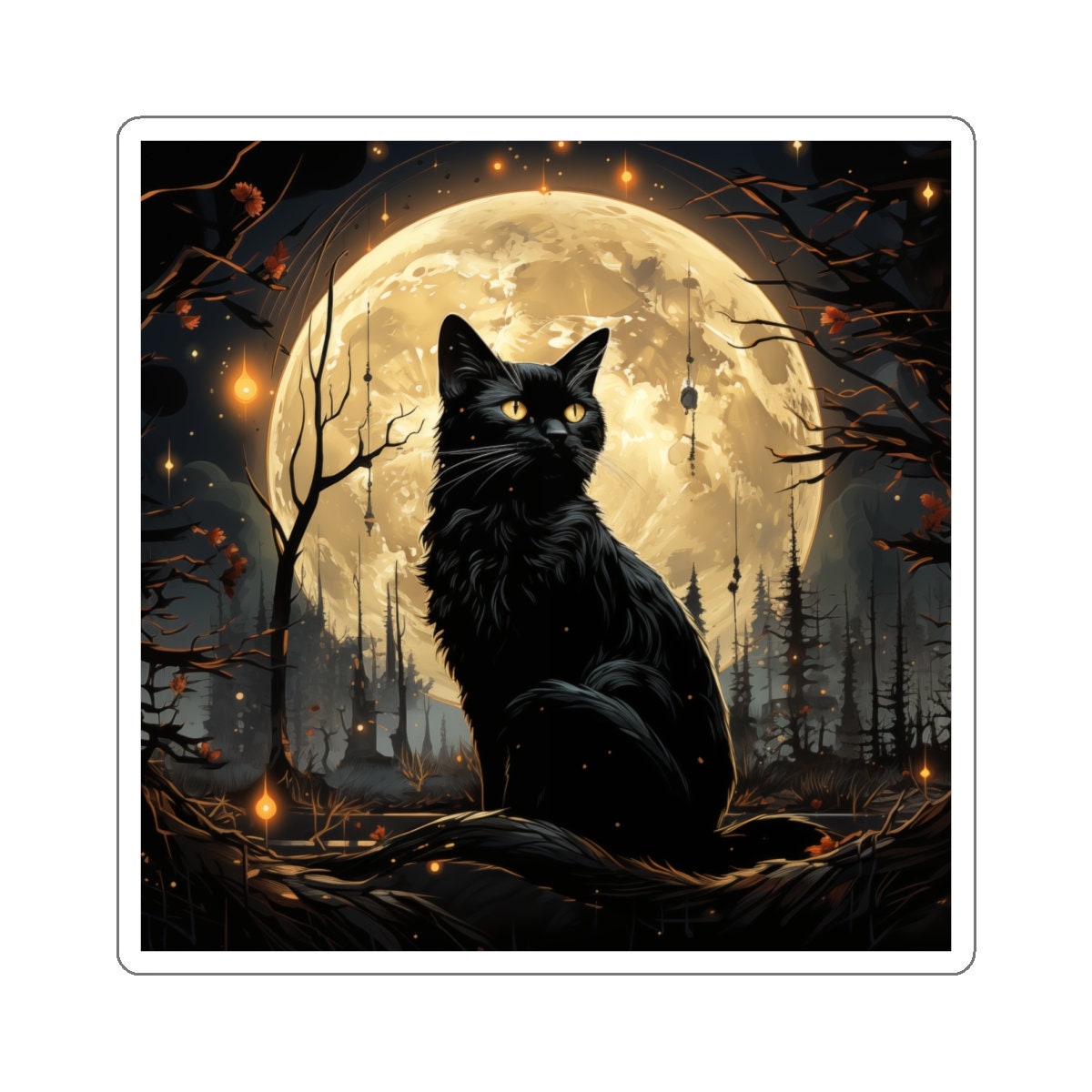 Cat, Moon, Galaxy, Magic, Occult, Universe, Moon, Esoteric, Free Spirit ...