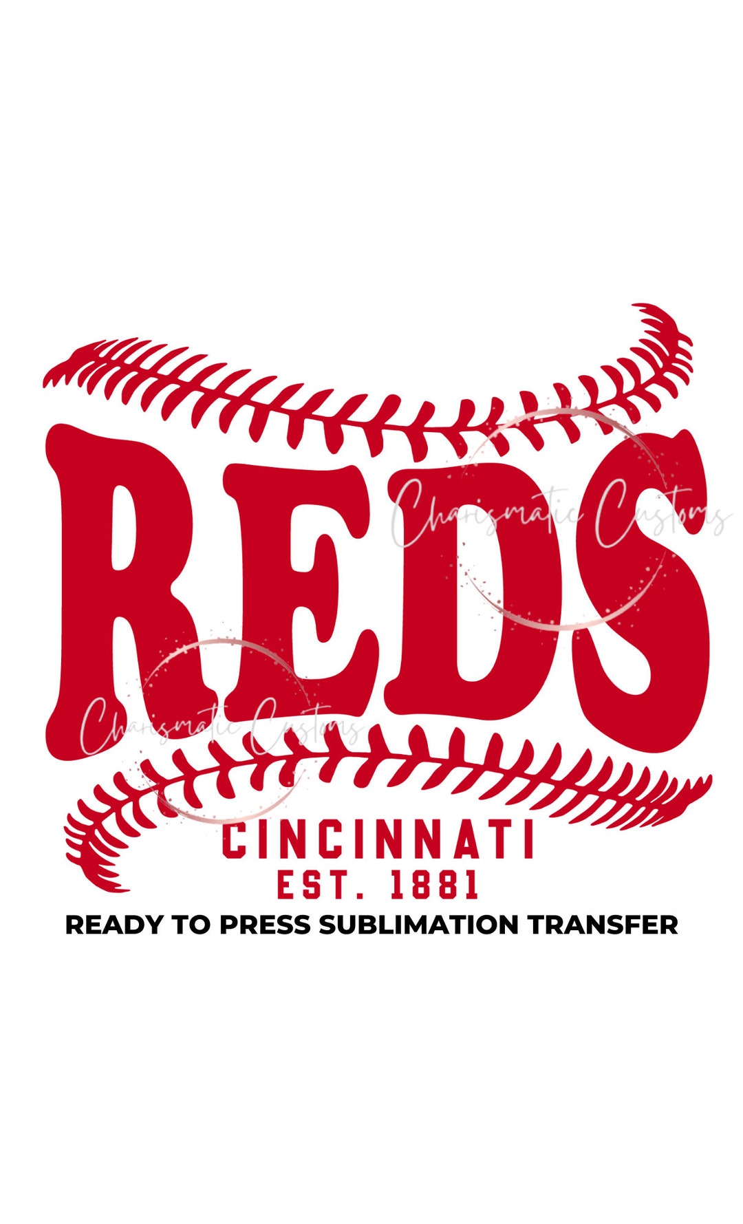Cincinnati Reds Retro Ready to Press Sublimation Transfer - Etsy