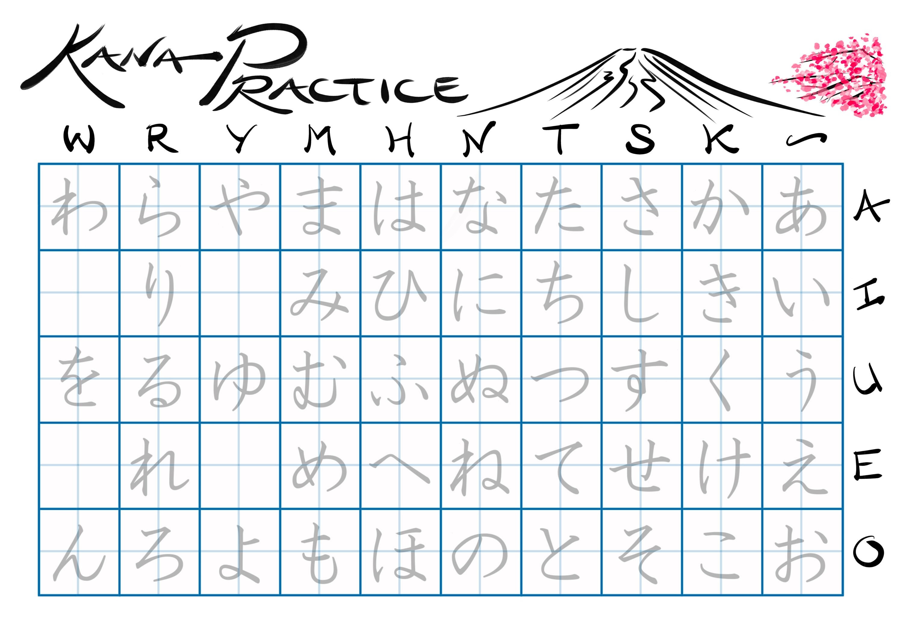 Japanese Kana Practice for Procreate: Hiragana, Katakana and a Layer ...
