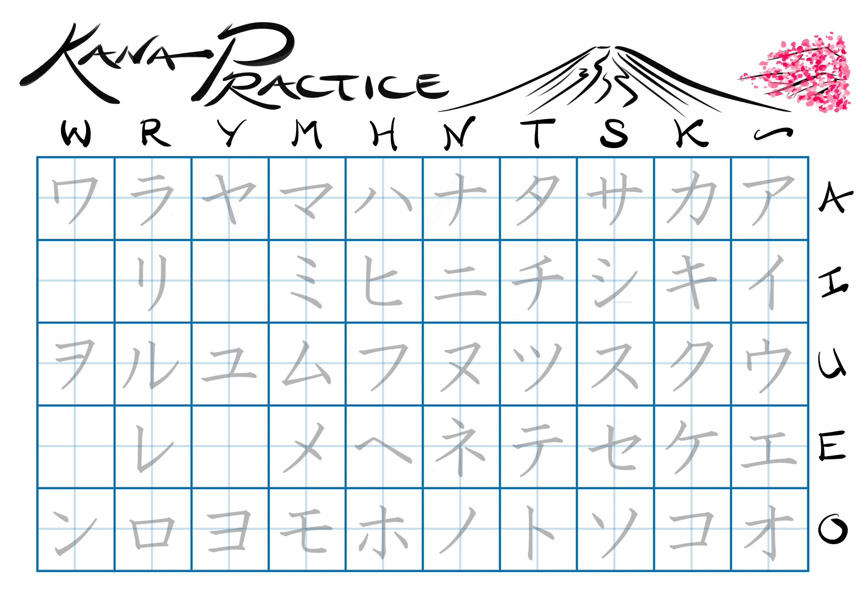Japanese Kana Practice for Procreate: Hiragana, Katakana and a Layer ...