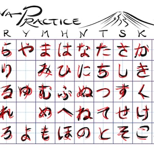 Japanese Kana Practice for Procreate: Hiragana, Katakana and a Layer ...