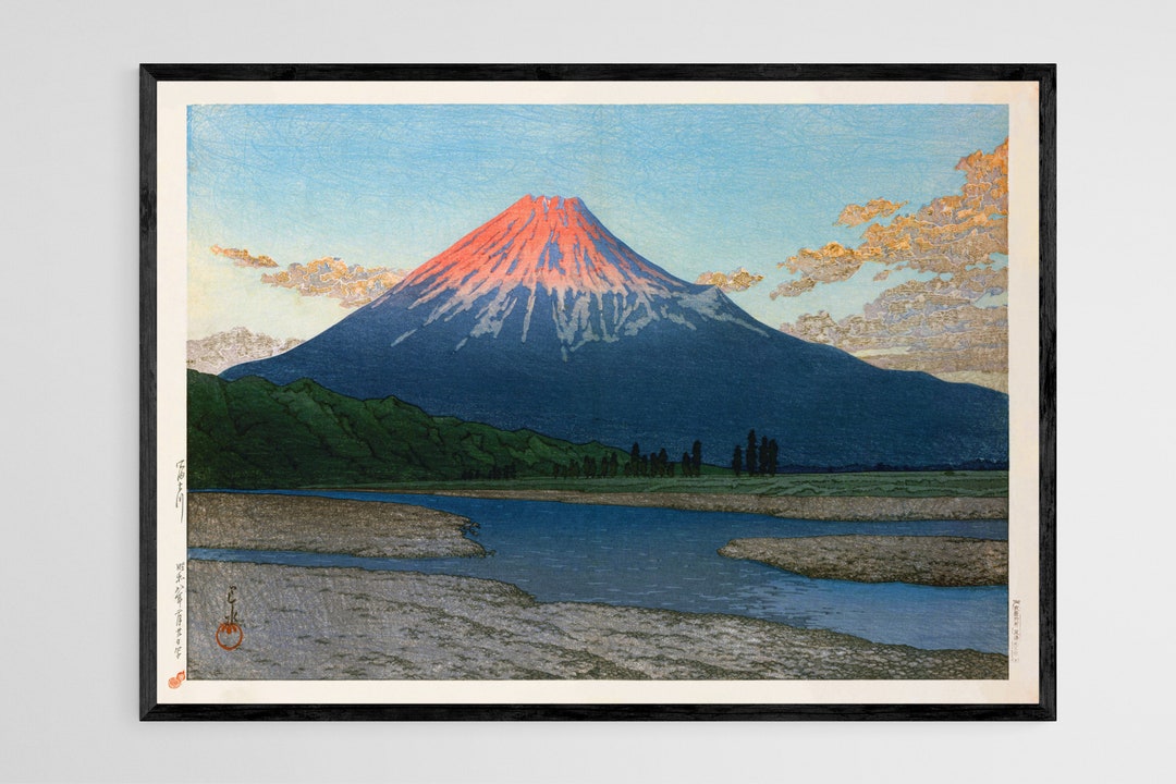 富士川 Fujikawa (fuji River), a Fine Art Print of Kawase Hasui's Famous ...