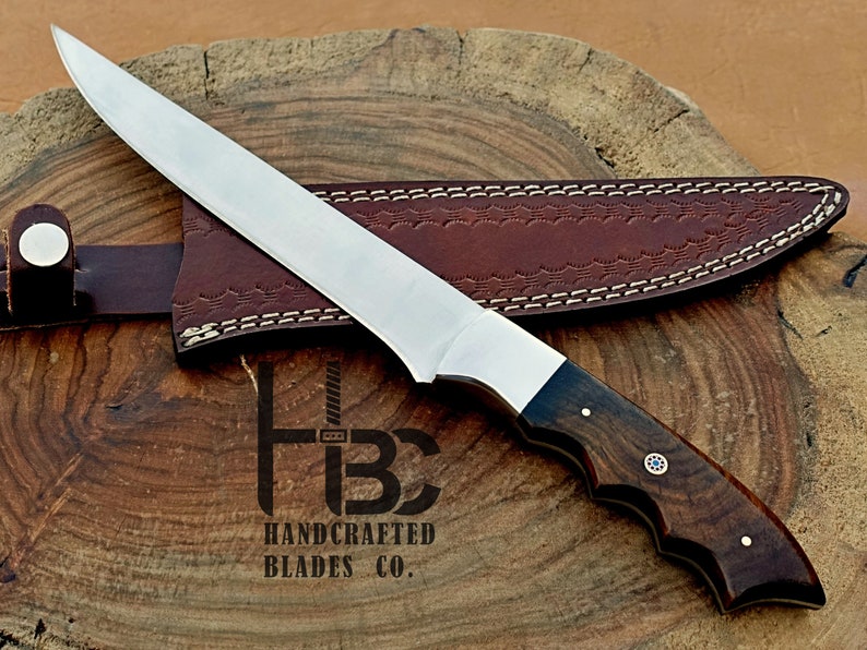 Custom Handmade Fillet Knife With Rose Wood Handle IRF-786023 - Etsy