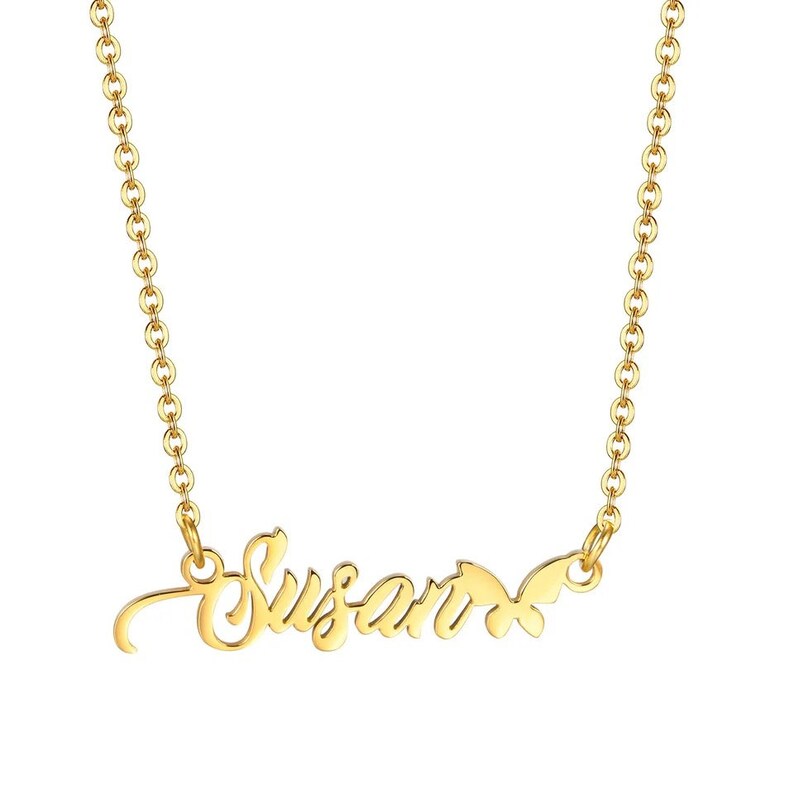 Custom Name Necklace, Gold Name Necklace, Necklace for Women ...