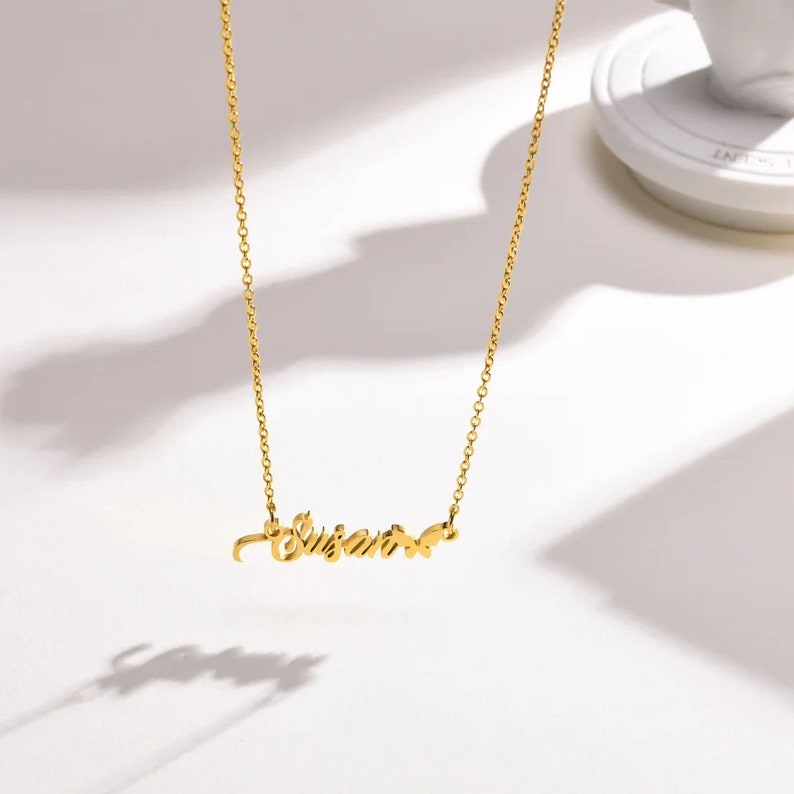 Custom Name Necklace, Gold Name Necklace, Necklace for Women ...