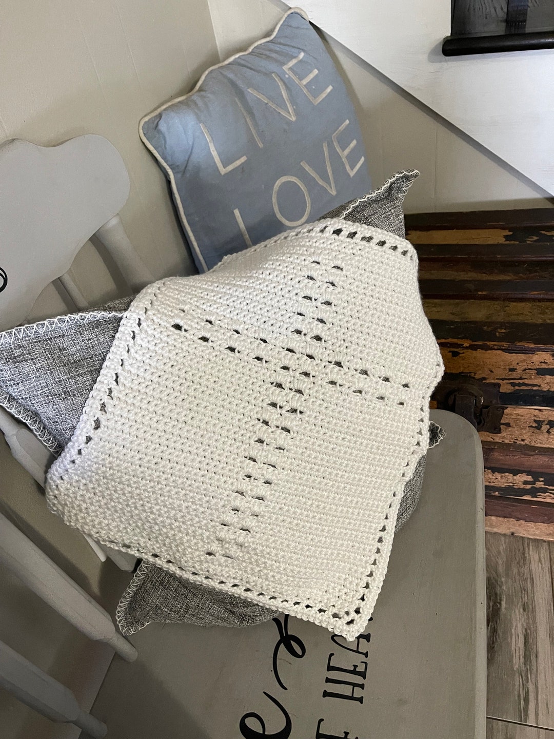 Christening Cross Towel Baptism Cross Towel Crochet Christening Towel ...