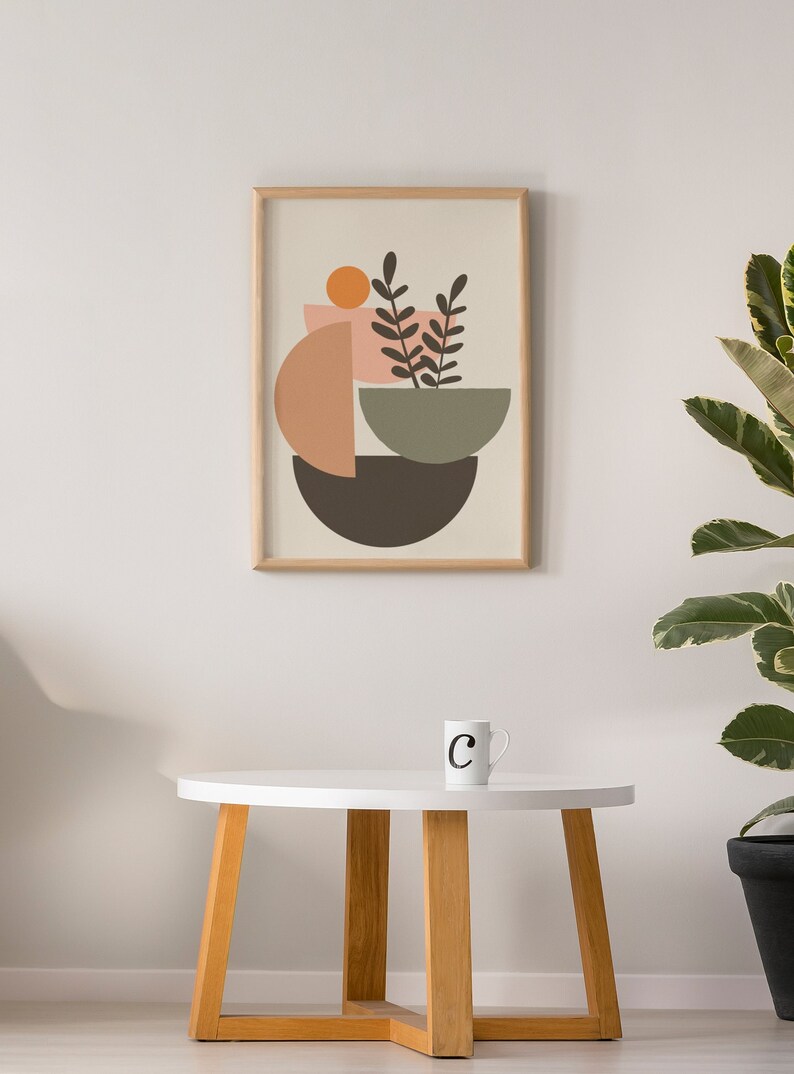 Minimalist Art / Flower in a Pot / Printable Wall Art - Etsy