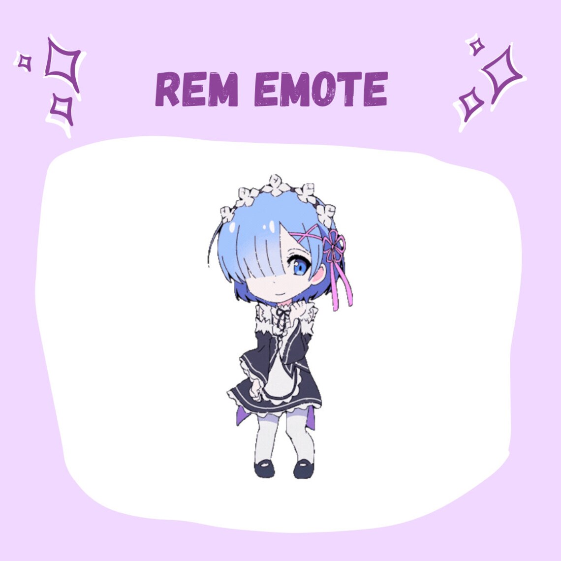 Animated Anime Girl Dancing, Rem Emote for Twitch/discord - Etsy