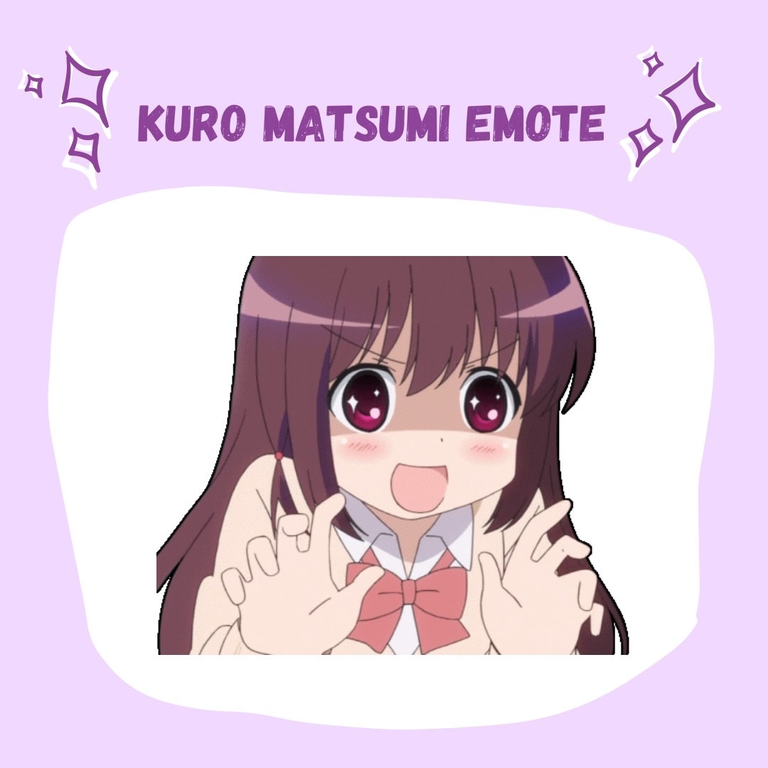 Animated Anime Girl Grabbing Hands, Kuro Matsumi/ Saki Achiga-hen Emote ...