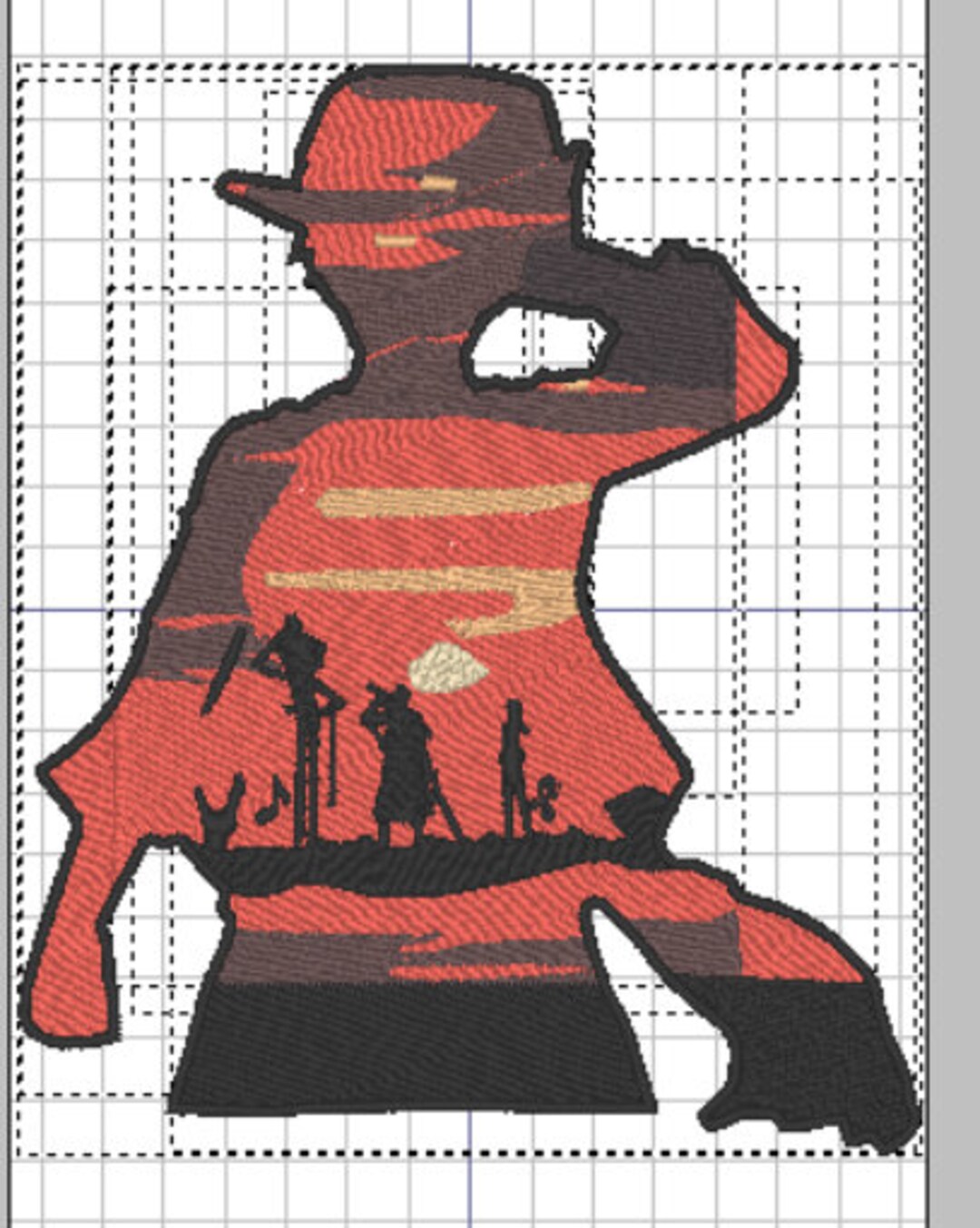 Luffy Brook Zoro Sunset Embroidery File - Etsy