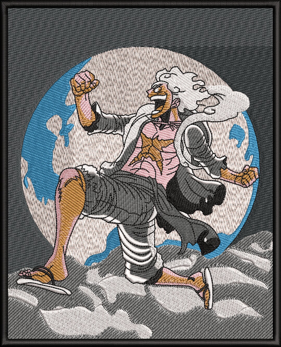 Luffy Gear 5 on the Moon Embroidery File - Etsy