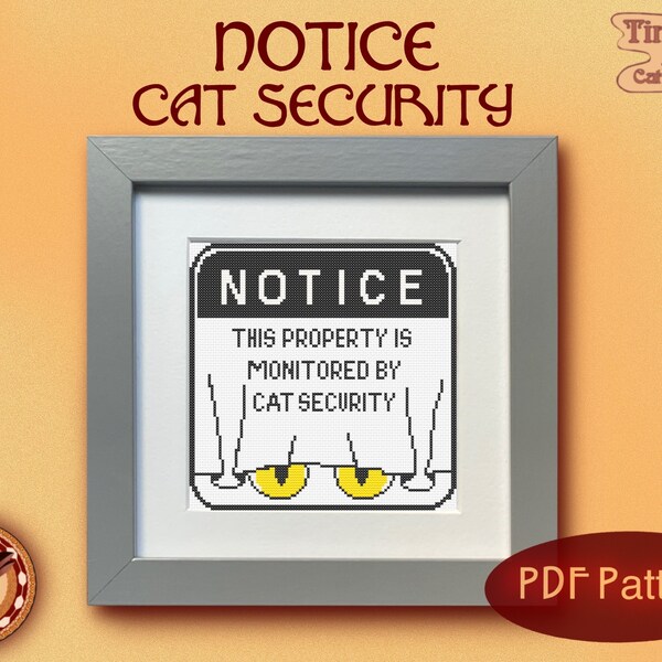 Cat Security Signs - Etsy