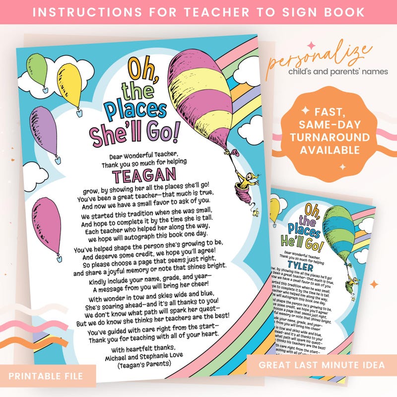 Oh the Places You Will Go Sign - Etsy